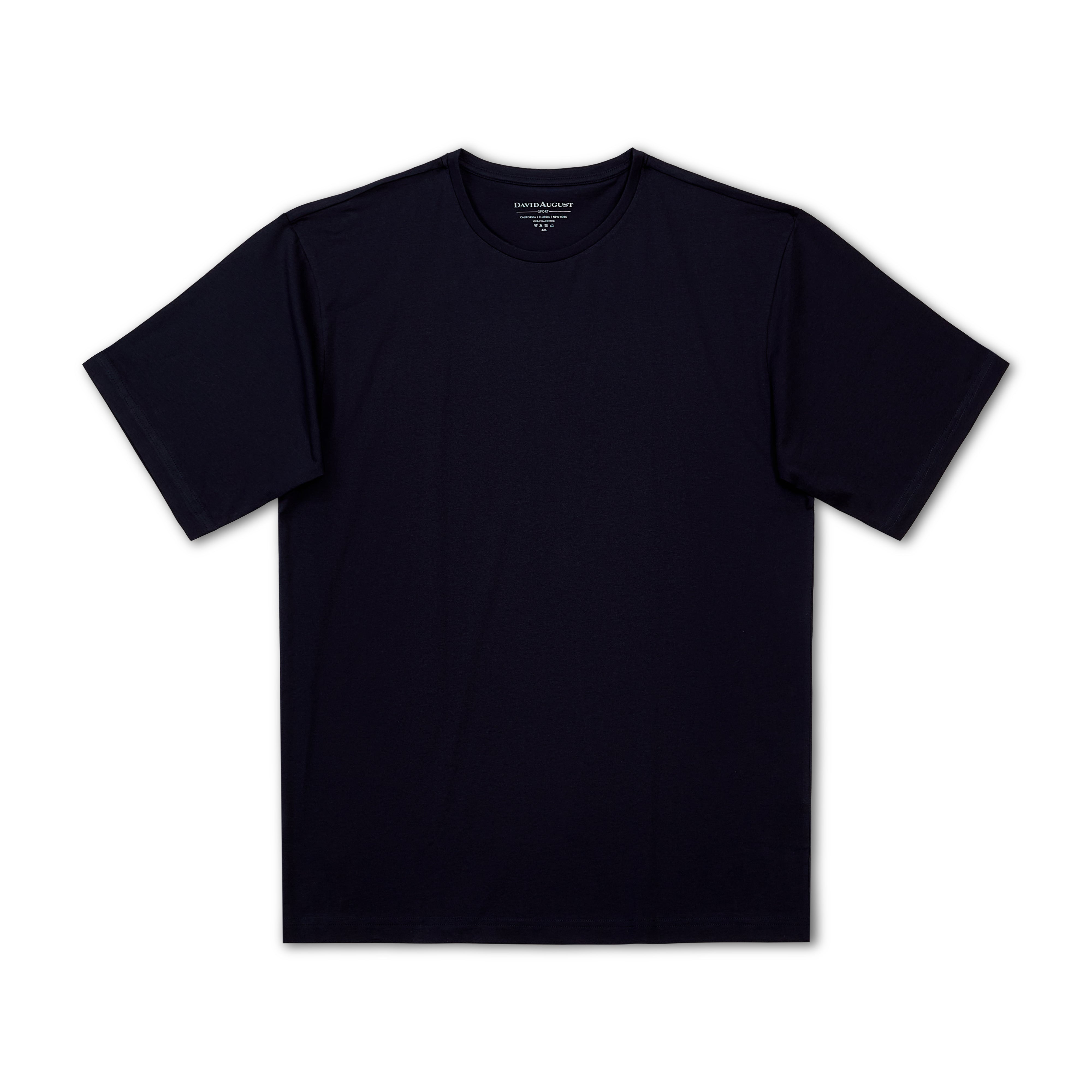 DAVID AUGUST PIMA COTTON CREW NECK T-SHIRT IN NAVY – David August, Inc.
