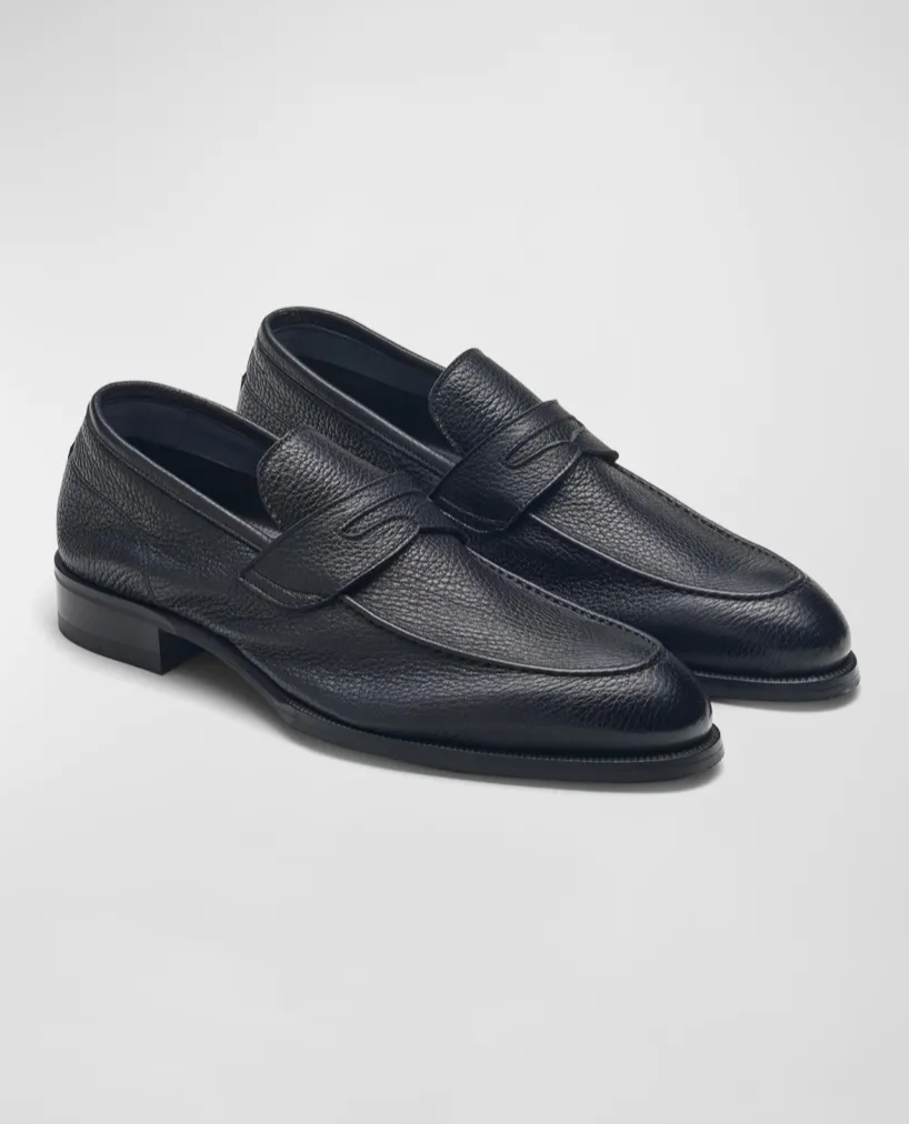 David August Navy Abyss Deerskin Leather Loafer – David August, Inc.
