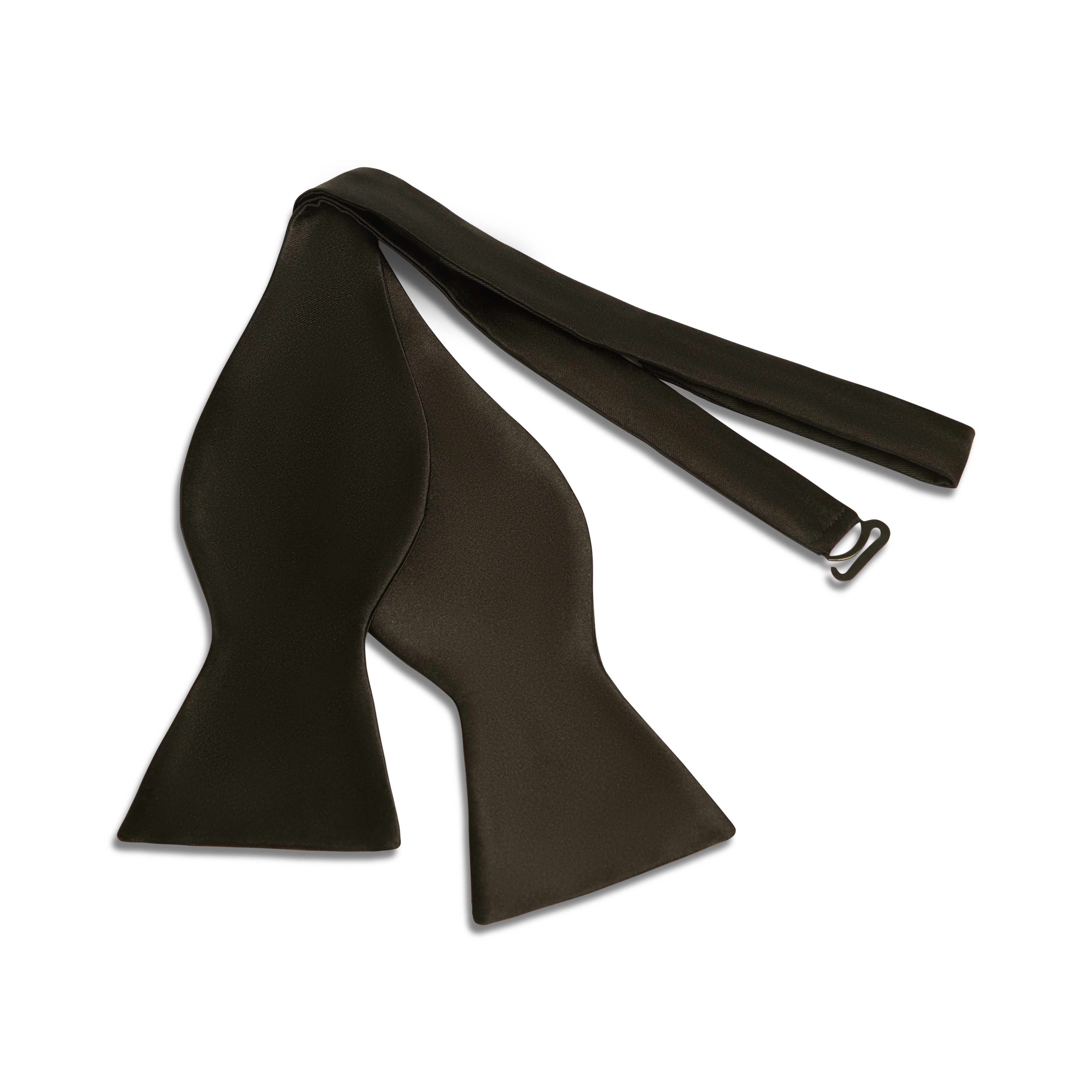 DAVID AUGUST SELF-TIE BLACK SATIN BOW TIE – David August, Inc.