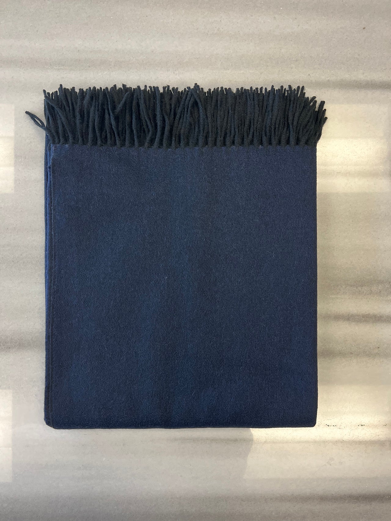 David August | Cashmere Throw in Navy – David August, Inc.