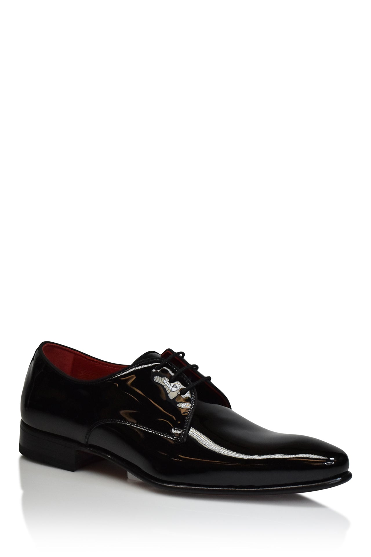 Patent Leather Carnegie Formal Tuxedo Oxford in Black – David August, Inc.