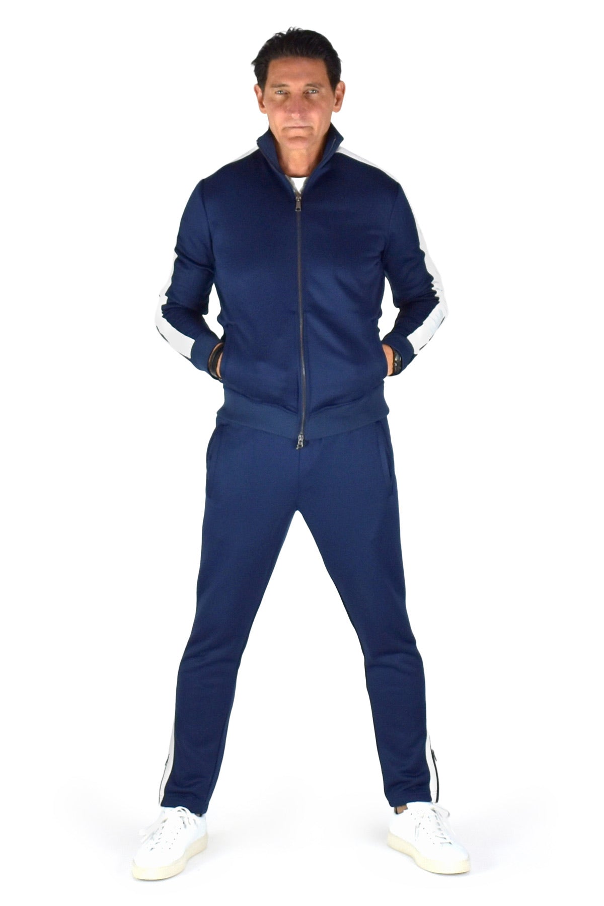 David August Tracksuit in Navy with White Trim – David August, Inc.