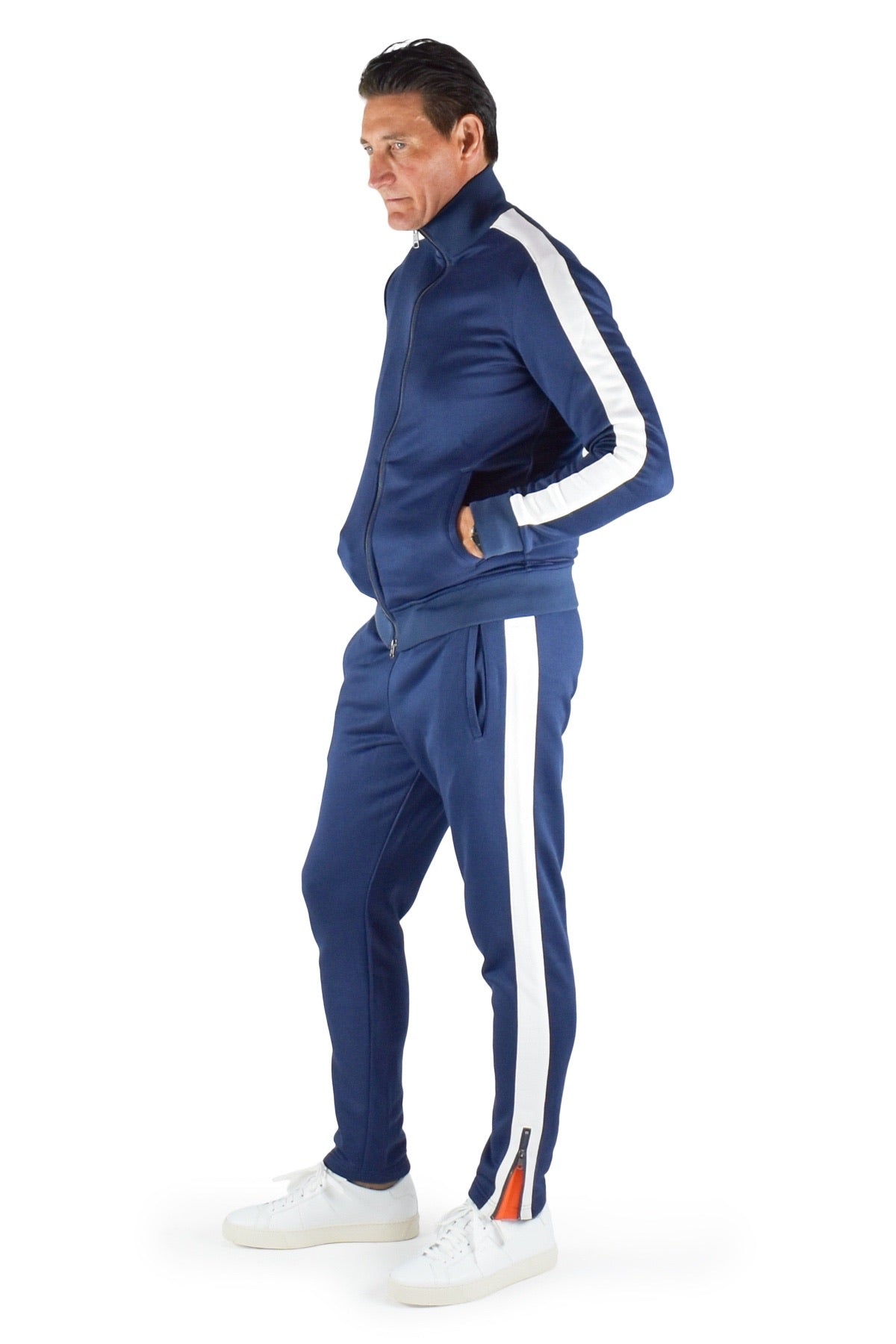 David August Tracksuit in Navy with White Trim – David August, Inc.