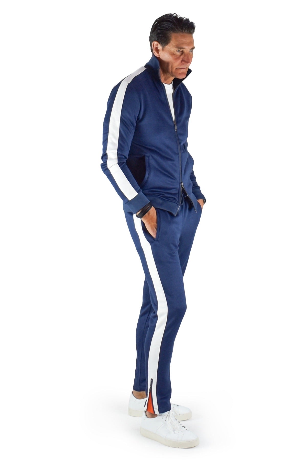 David August Tracksuit in Navy with White Trim – David August, Inc.