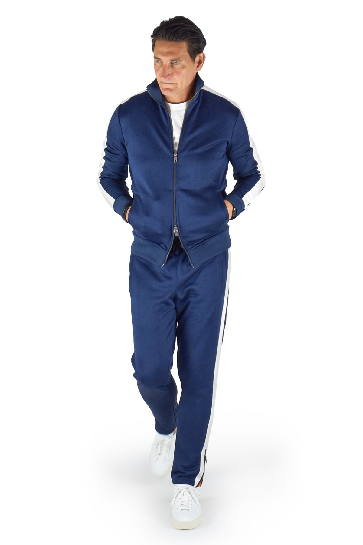 David August Tracksuit in Navy with White Trim – David August, Inc.